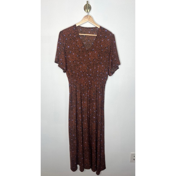 SHEIN | Dresses | Shein Brown Rust Floral Maxi Dress | Poshmark